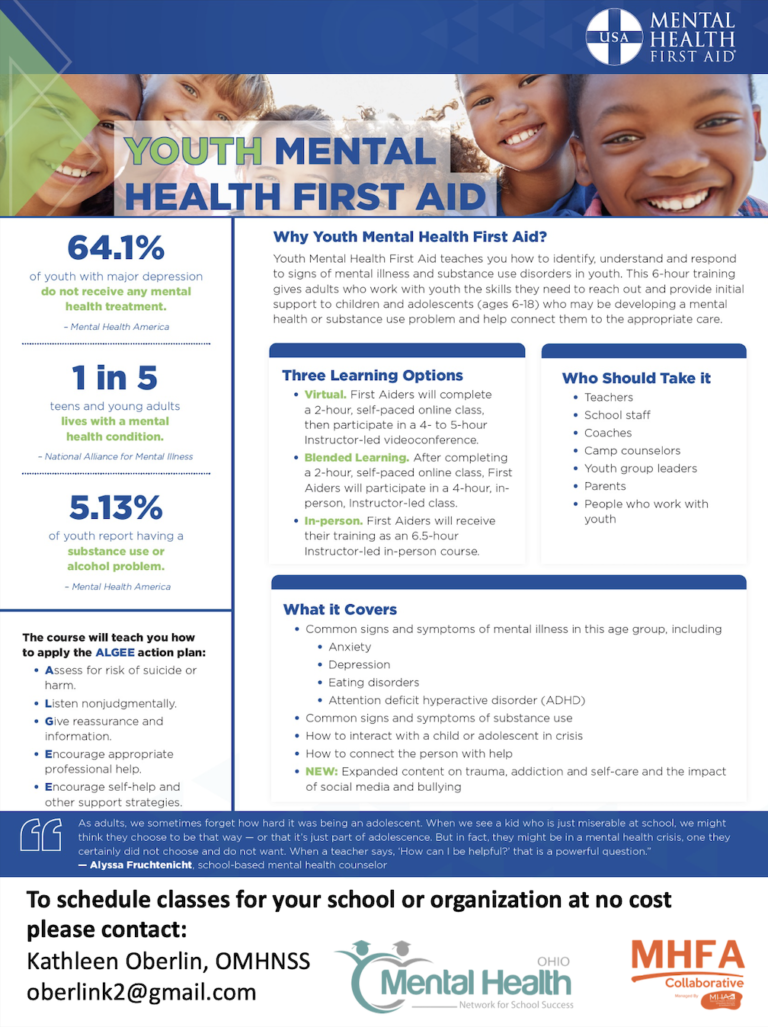 Learn Mental Health First Aid to save a life - Lewis Center Mom